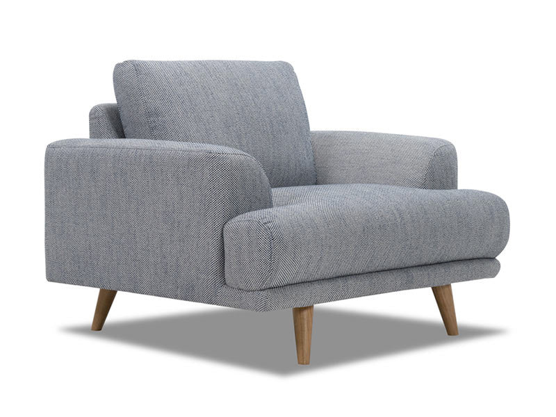 Berlin Armchair - Blue/Grey | Impressions Furniture